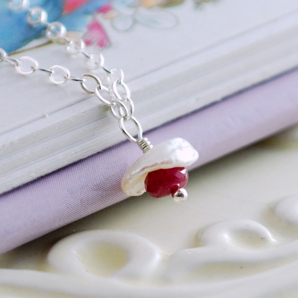 Real Ruby Necklace - Etsy