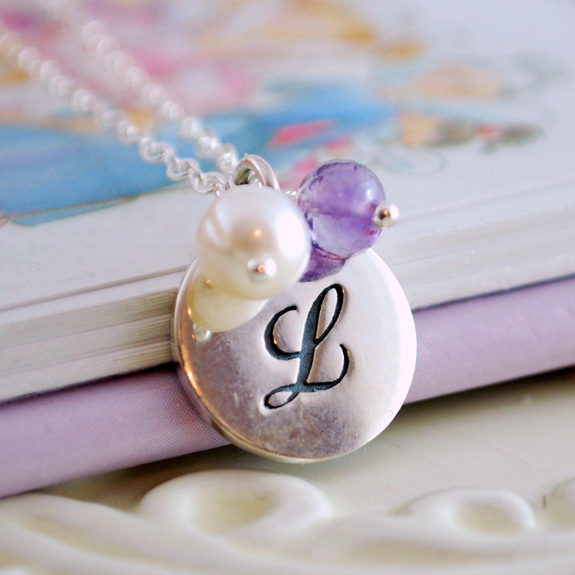 Personalized Initial Necklace for Girls Sterling Silver Charm | Etsy