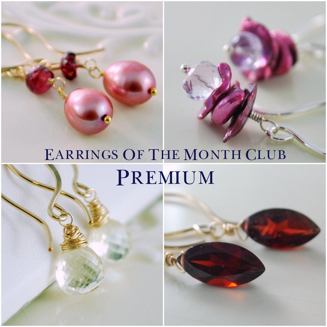 Premium Earrings of the Month Club, Six Month Subscription, Sterling ...