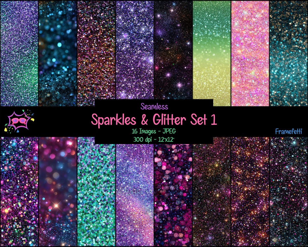 Sparkles & Glitter Set 1 Seamless Digital Paper - Etsy