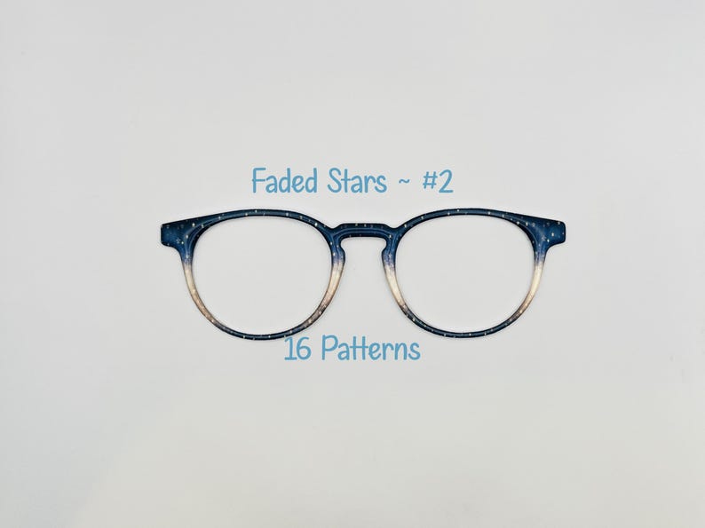 Faded Stars Handcrafted Magnetic Pair Compatible Eyewear Toppers - Etsy
