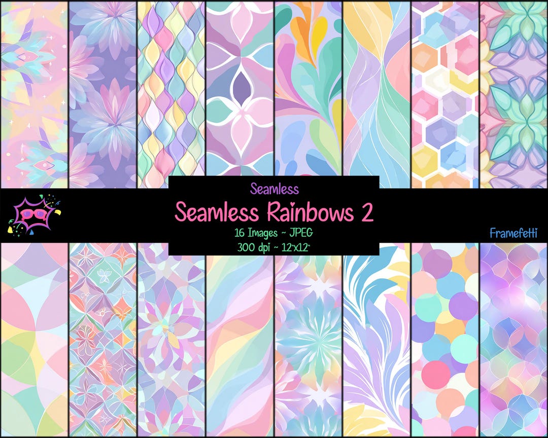 Seamless Rainbow Seamless Digital Paper - Etsy