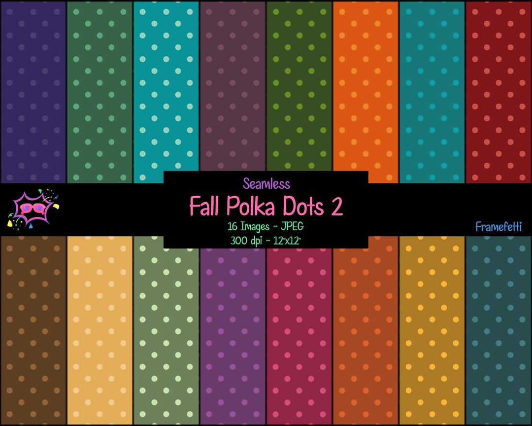 Polka Dots Set 2 Seamless Digital Paper - Etsy