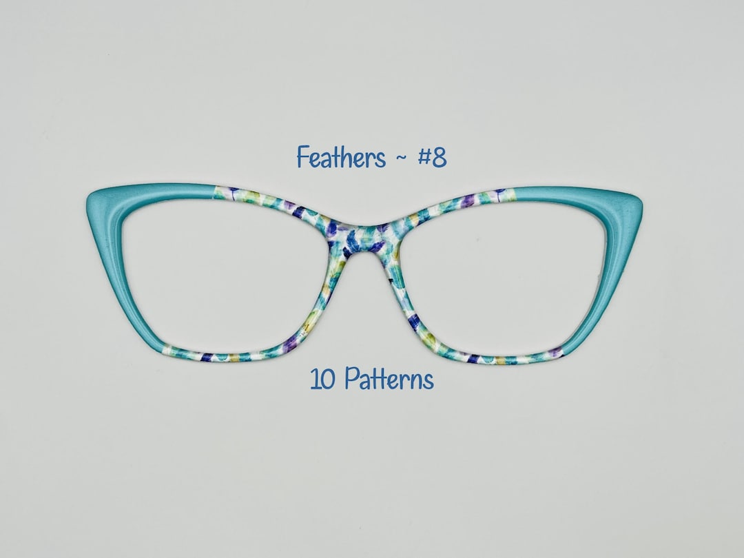 Feathers ~ Eyeglass Toppers: 3D Printed Magnetic Frames - Etsy