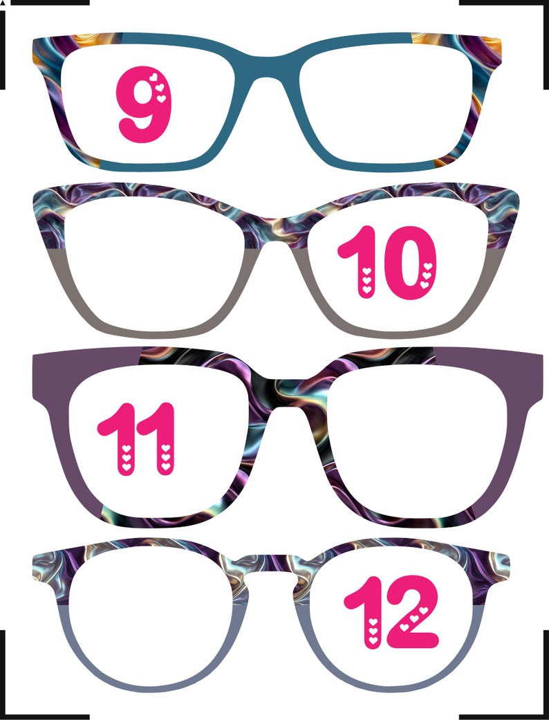 Silk Set 1 Eyeglass Toppers: 3D Printed Magnetic Frames - Etsy