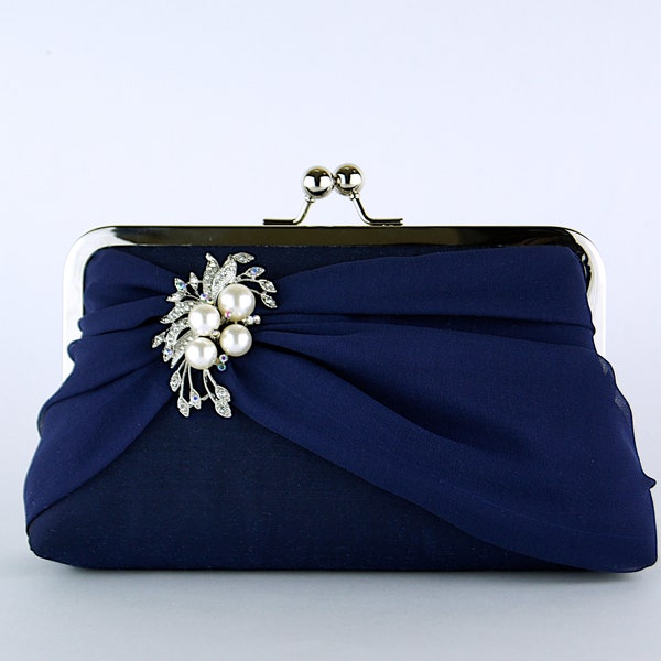 Navy Blue Clutch - Etsy