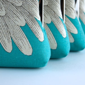 Chrysanthemum Clutch on Turquoise (choose Your Color) With Silk Lining ...