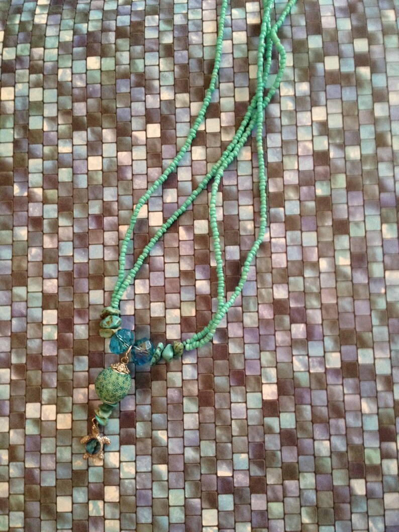 Turquoise Abalone Turtle Necklace - Etsy