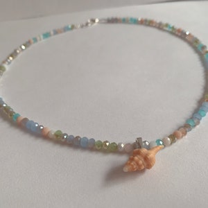 Florida Horse Conch Shell Pastel Rondelle Bead Necklace - Etsy