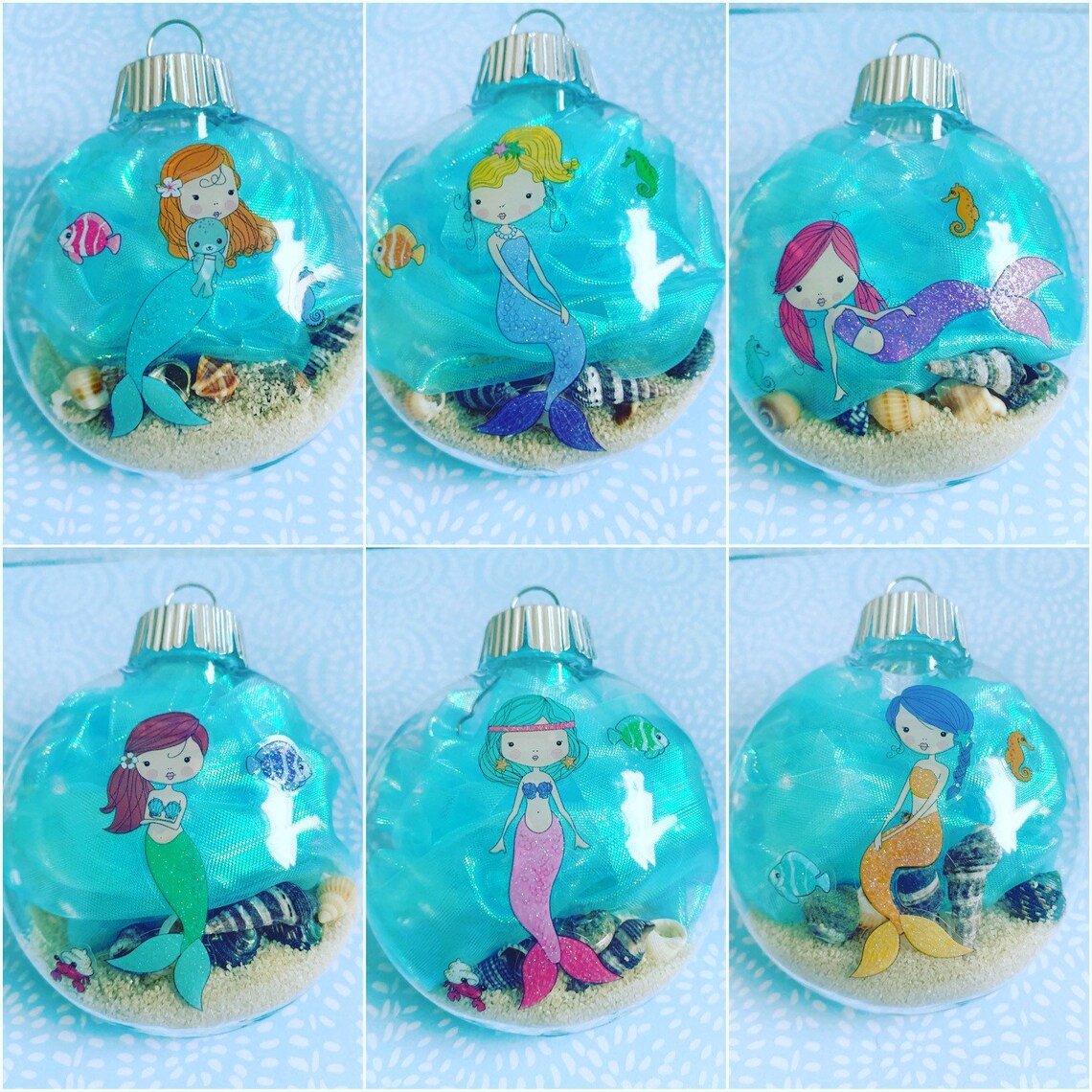 Mermaid Christmas Ornaments - Etsy