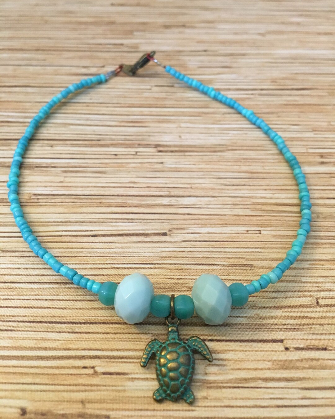 Turquoise Patina Sea Turtle Anklet - Etsy