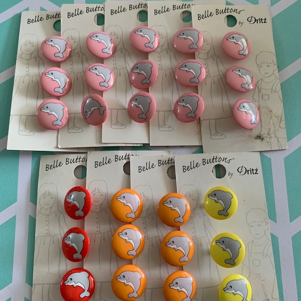 Dolphin Buttons - Etsy