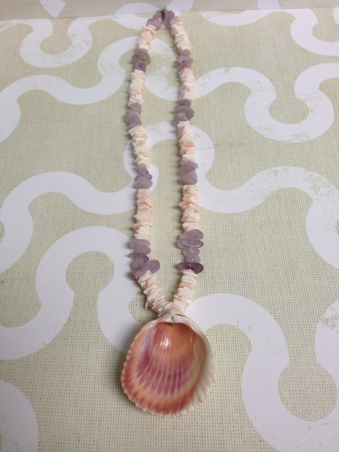 Pink & Purple Cockle Shell Necklace - Etsy