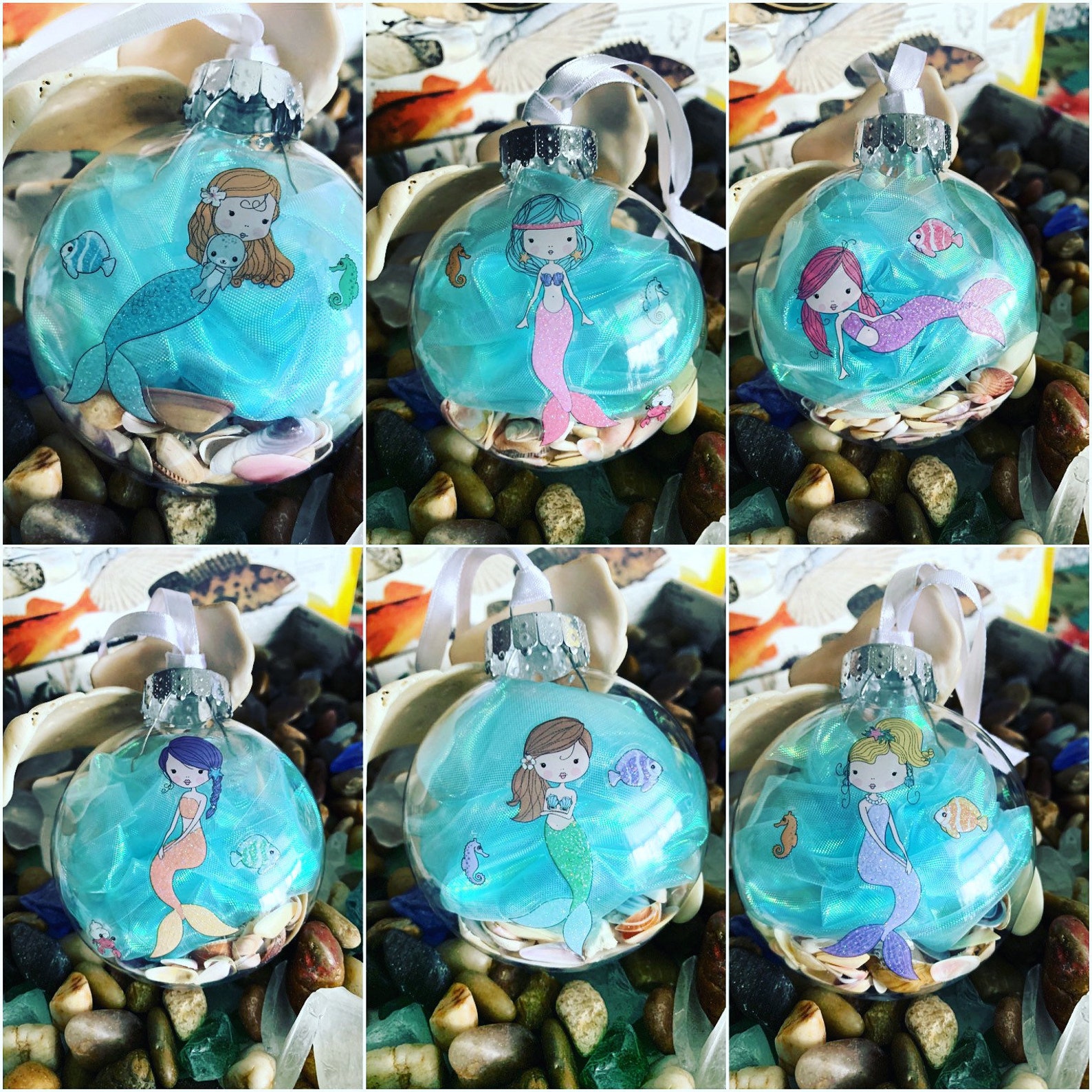 Mermaid Christmas Ornaments | Etsy