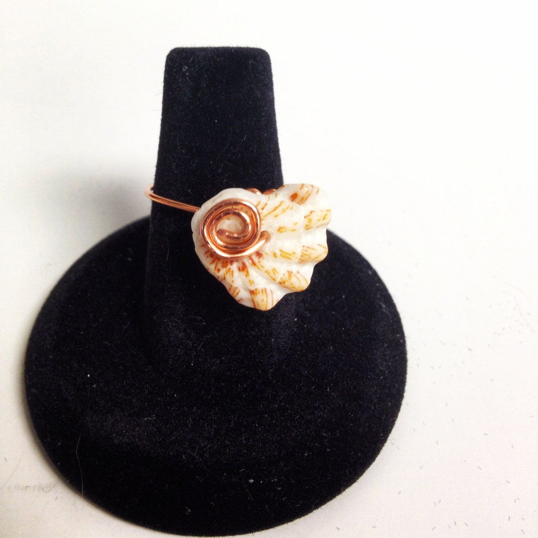 Double Kittens Paw Shell Ring Size 7.5 7 1/2 - Etsy