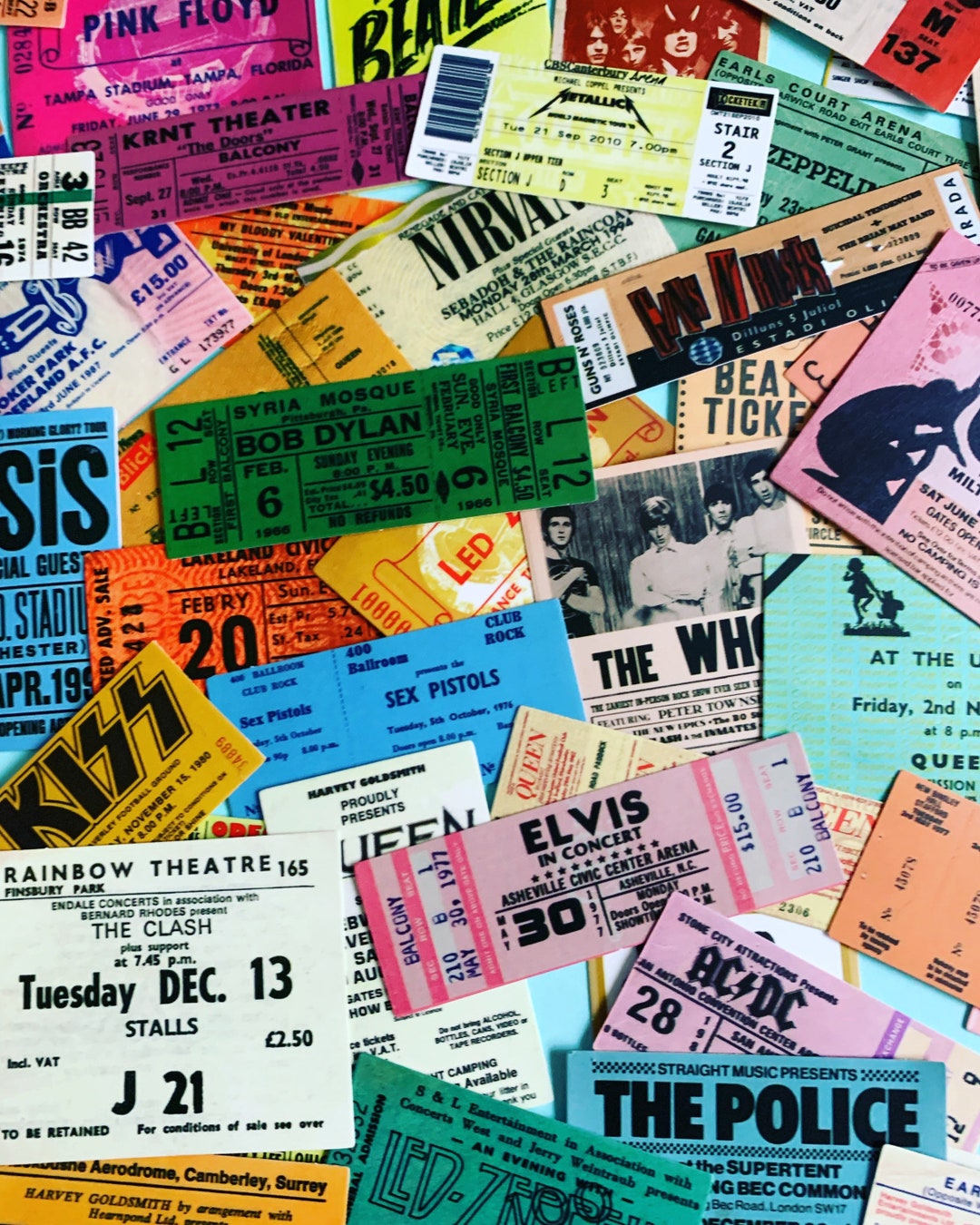 Vintage Concert Poster Concert Ticket Laptop, Water Bottle, Phone ...