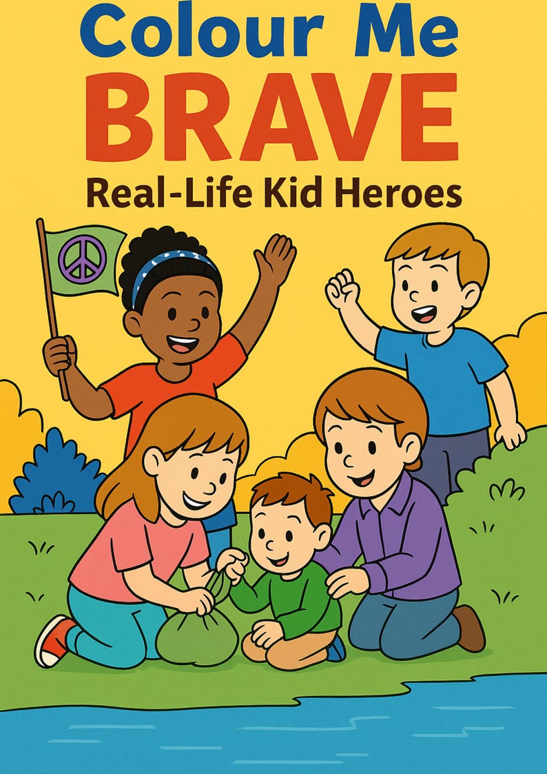 Brave Kids Colouring Book, Creative Activity Book, Kids Art & Craft ...