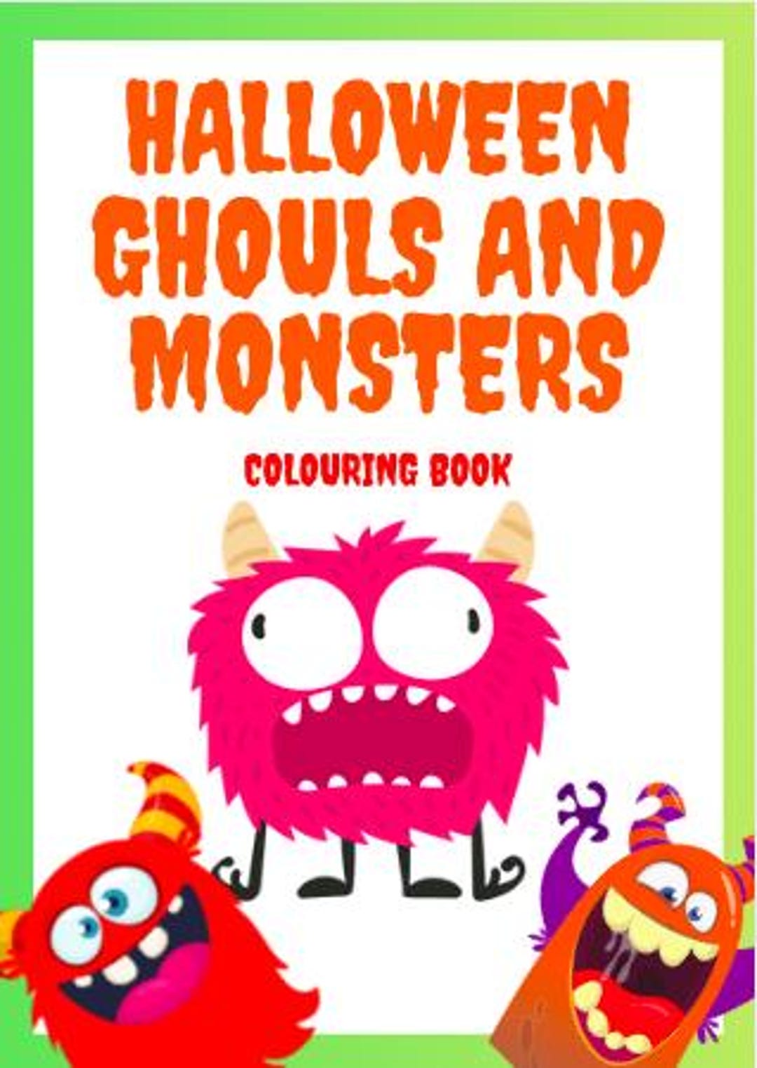 Halloween Ghouls and Ghosts Digital Colouring Book (download) - Etsy