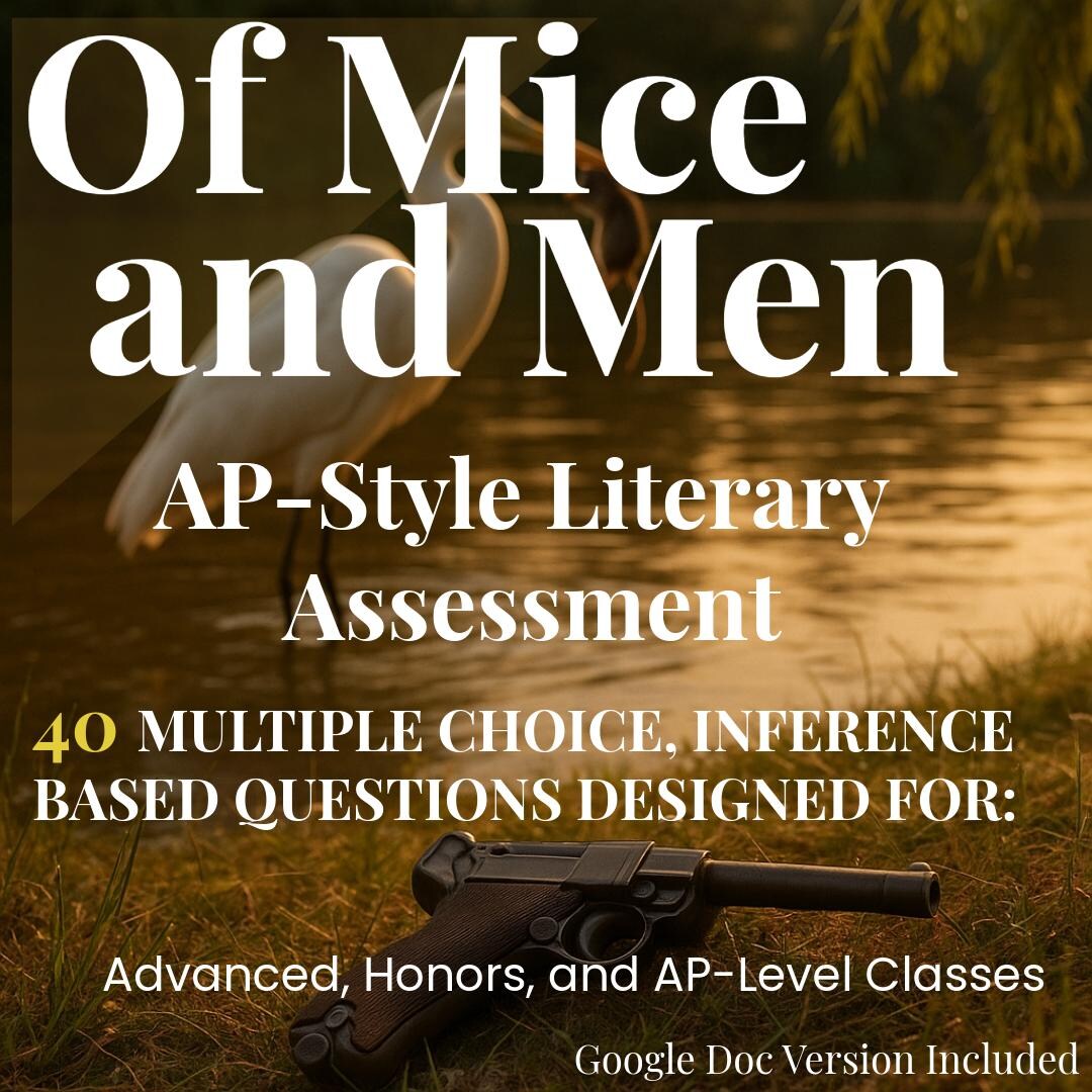 Of Mice and Men Novel Study: AP Literature Assessment (printable PDF ...