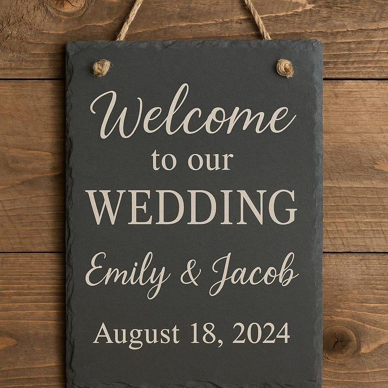 Slate Welcome Sign - Etsy