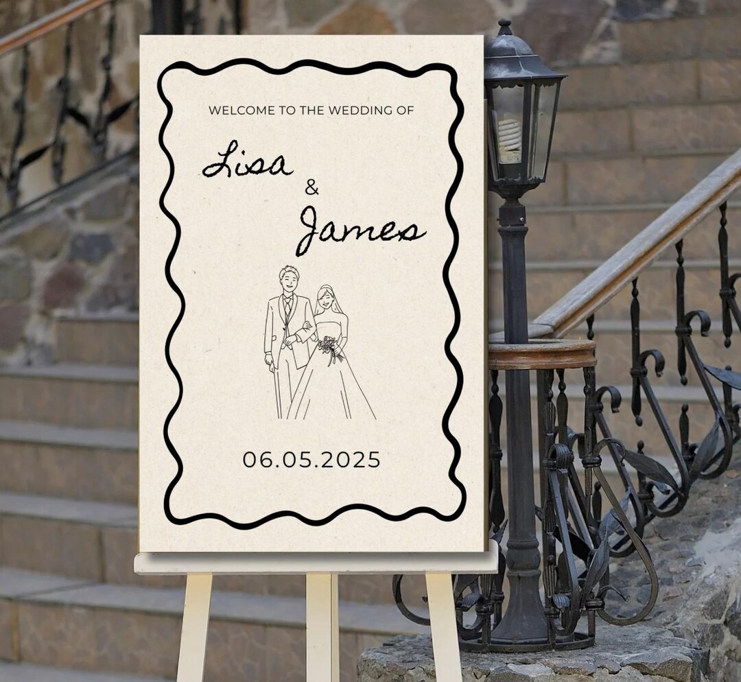 Editable Wedding Welcome Sign Party Poster Editable Front Yard Poster ...