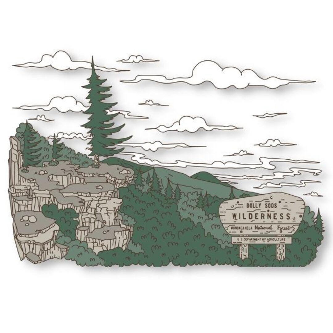 Dolly Sods Bear Rocks - Sticker - Etsy