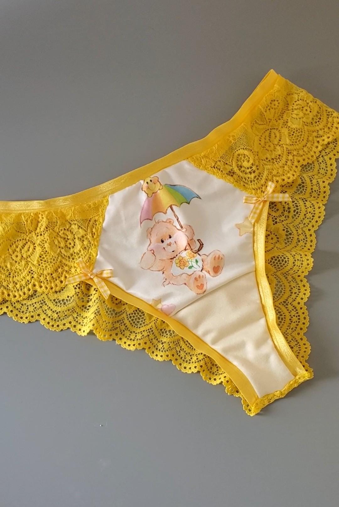 Care Bear Cute Cheeky Panties Womens Underwear Cartoon Printed Underwear Vintage Lingerie