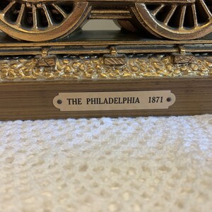 Vintage Train Burwood Wall Sculpture the Philadelphia 1871 Locomotive Gold Wall Hanging - Etsy