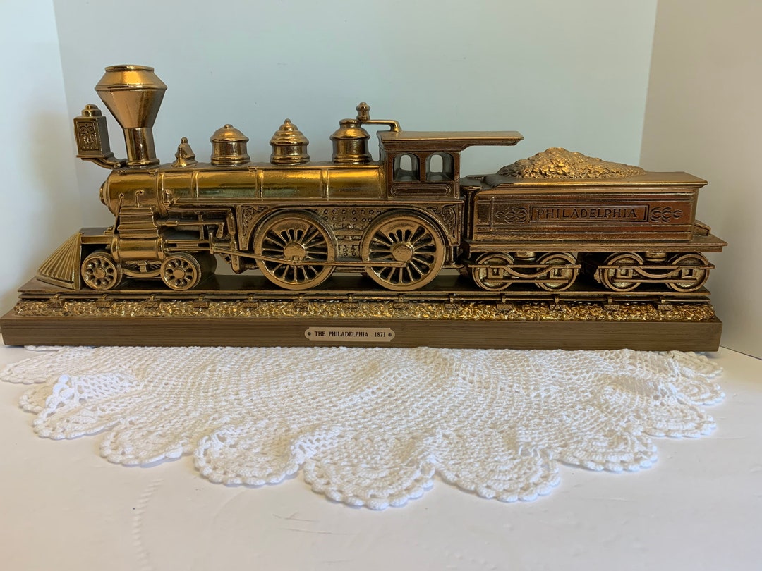Vintage Train Burwood Wall Sculpture the Philadelphia 1871 Locomotive Gold Wall Hanging - Etsy