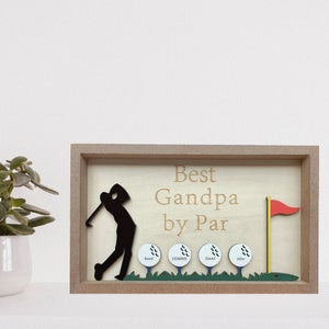 Best Dad by Par Sign Wooden Golf Sign Best Grandpa by Par - Etsy