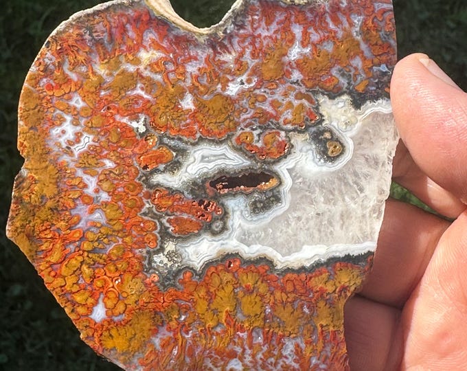 Wingate Pass Plume Agate Slab - 88g - End Cut - Death Valley Plume ...