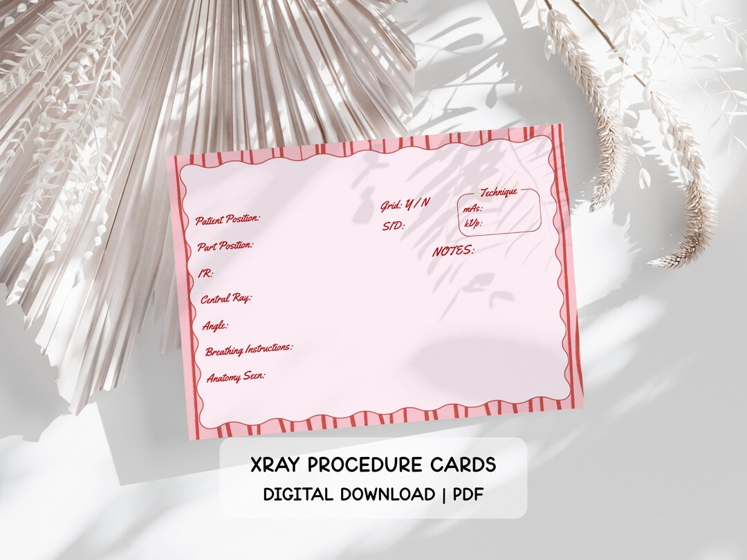 Radiology Positioning Cards, Xray Flashcards, ARRT Exam Study Tool, Rad ...