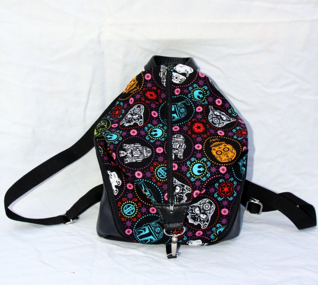 Mini Backpack in Black Vinyl With Star Wars Print - Denver Mini ...