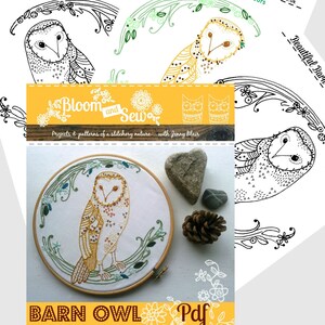 Barn Owl Embroidery Pattern Pdf . DIY Wall Art. Needle Work. - Etsy