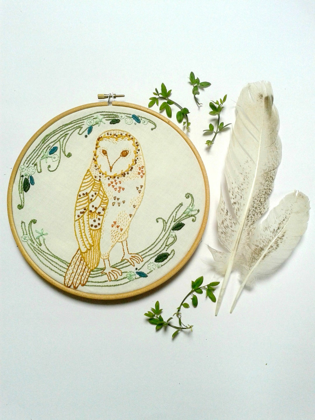 Barn Owl Embroidery Pattern Pdf . DIY Wall Art. Needle Work. - Etsy