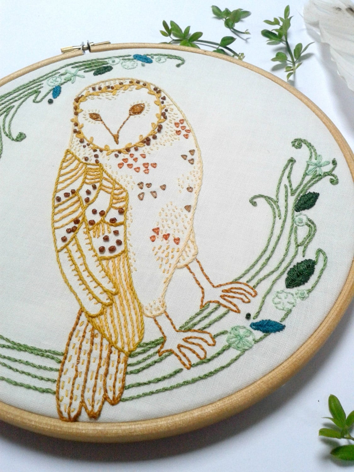 Barn Owl Embroidery Pattern Pdf . DIY Wall Art. Needle Work. | Etsy