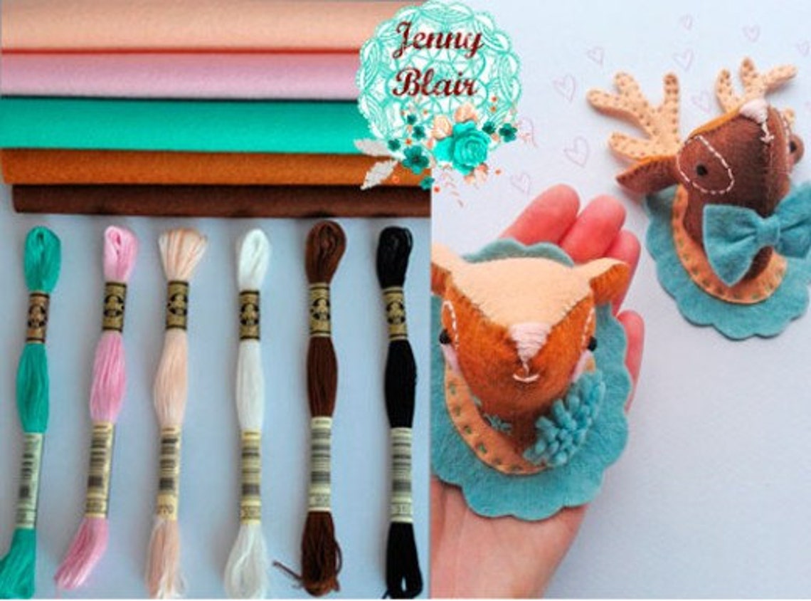 DIY Deer Decorations. Pdf Sewing Pattern. DIY Felt Animal. - Etsy