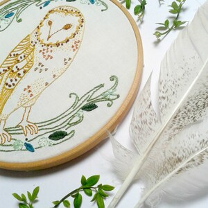 Barn Owl Embroidery Pattern Pdf . DIY Wall Art. Needle Work. - Etsy