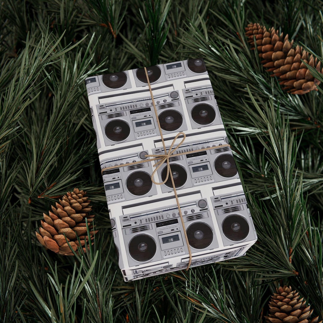 Retro Boombox Wrapping Paper: 80s 90s Nostalgic Gift Wrap - Etsy