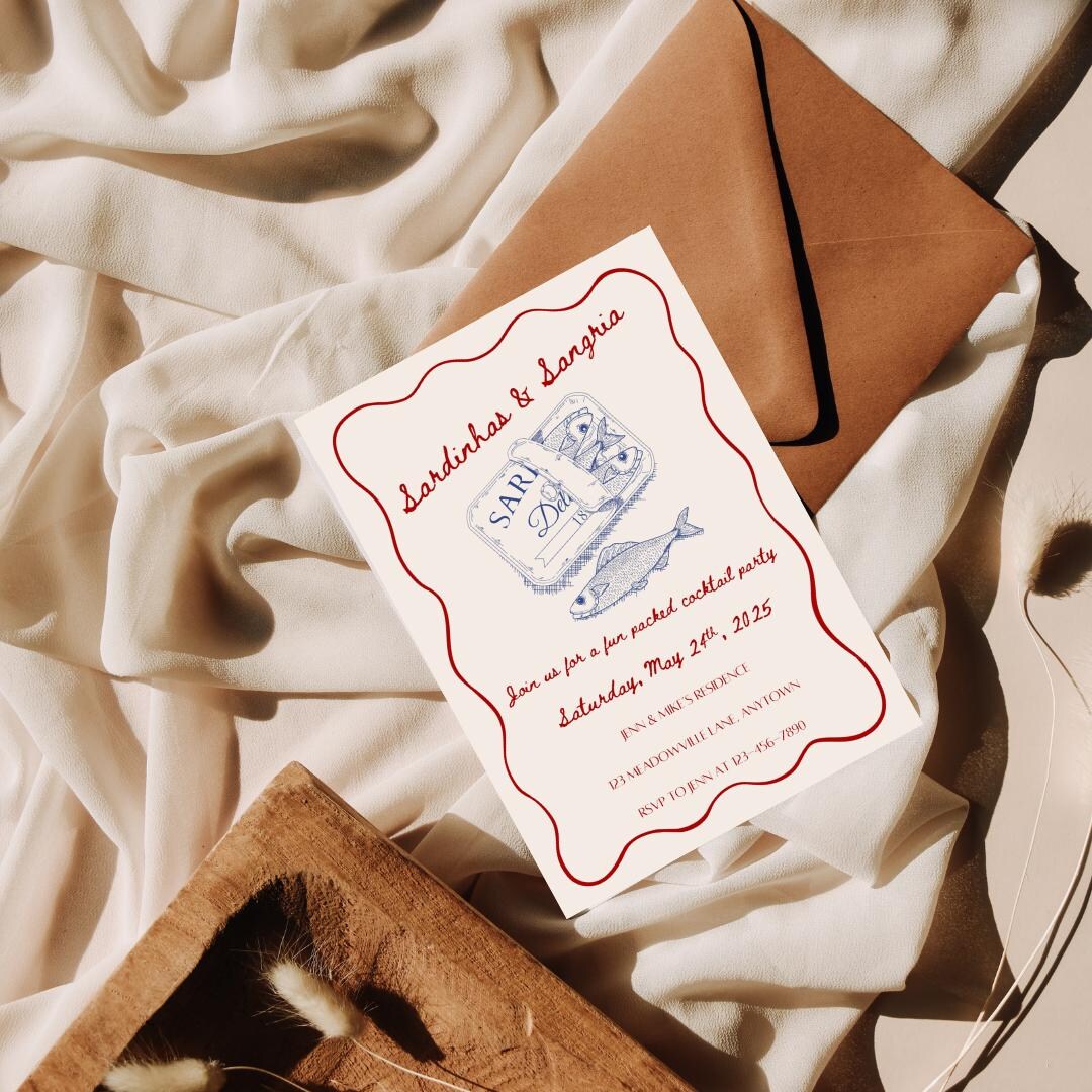 Sardine Party Invitation | Portuguese Sardinhas & Sangria ...