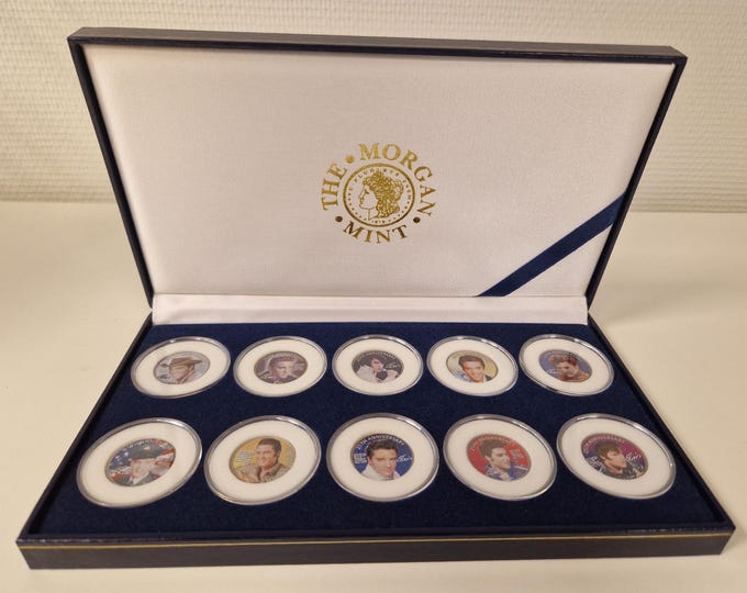 Elvis Presley 25th Anniversary Set – 10 Colorized US Quarters – 2002 ...
