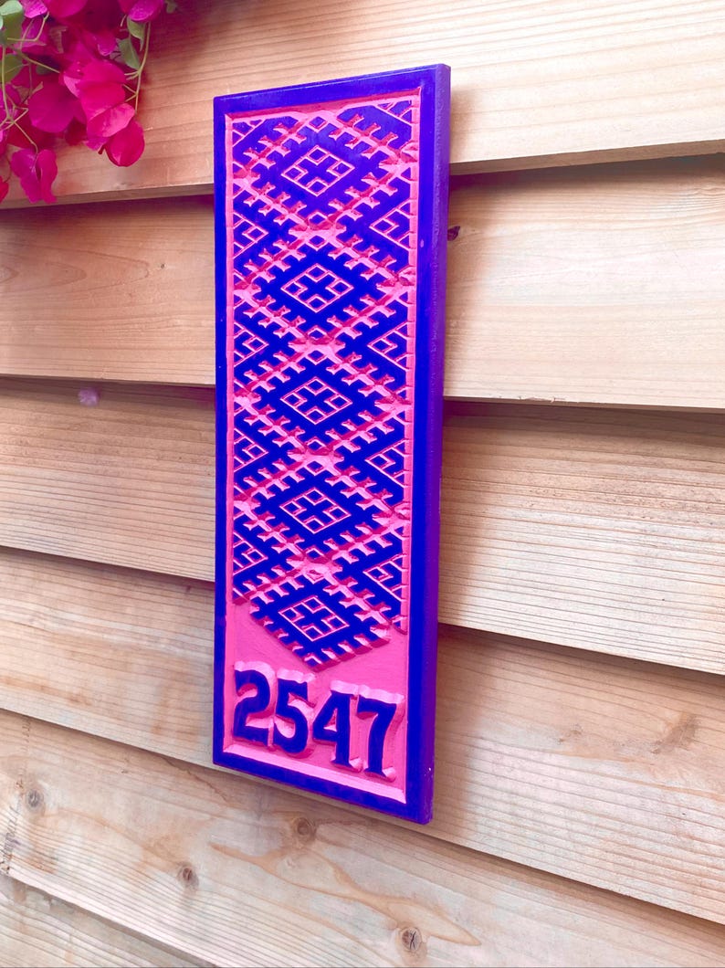 Oaxacan House Number Plaque: Mexican Home Address Sign - Etsy