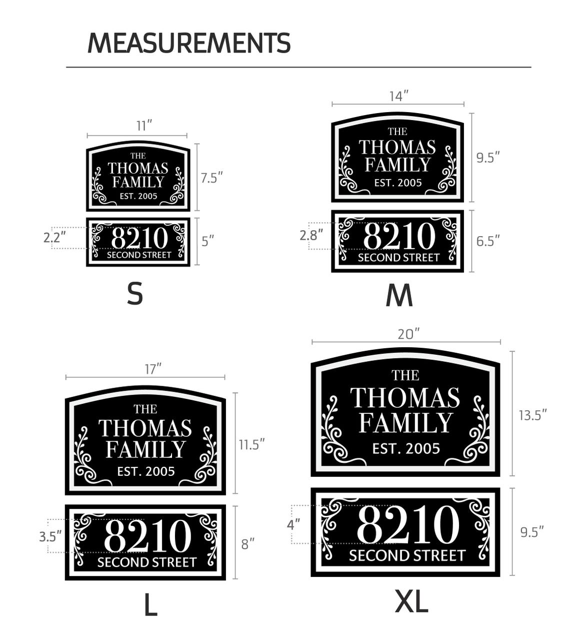 Custom Engraved Family Name & Address Plaque Set - Old World Manor ...