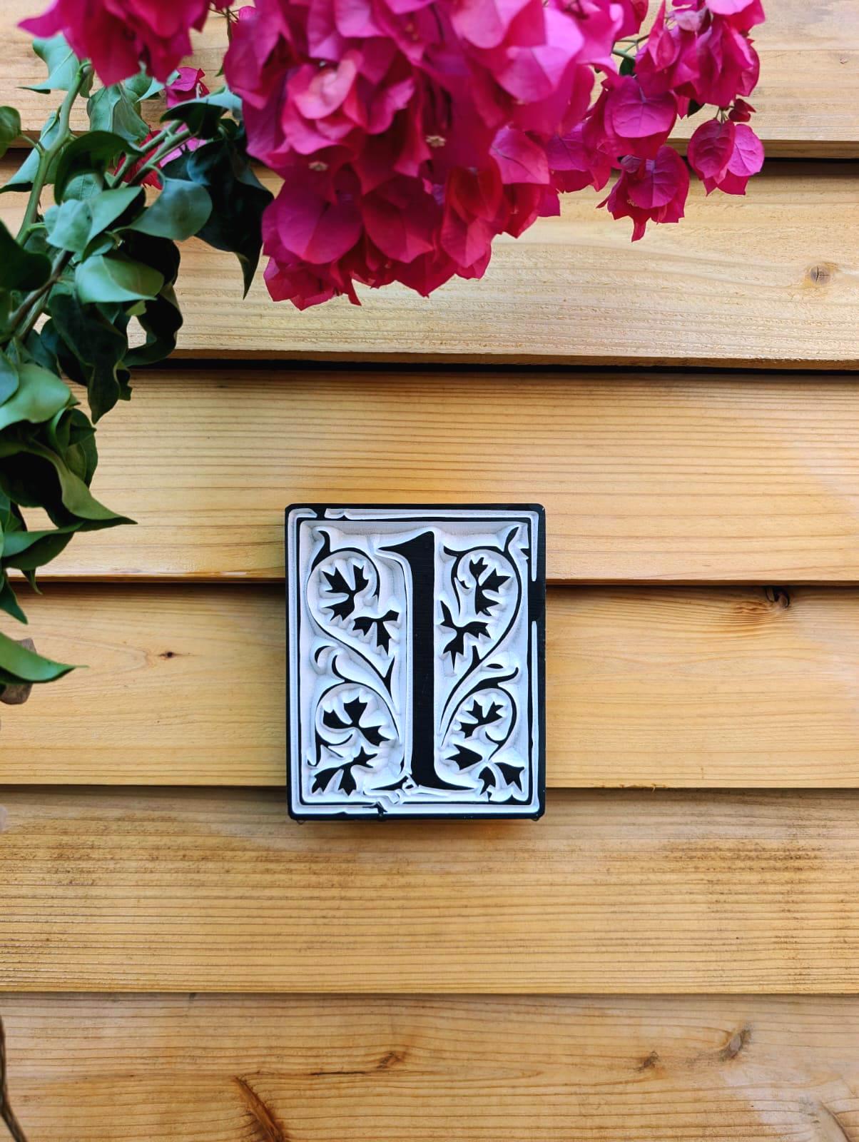 Gothic House Number Sign: Medieval Style Address Plaque, Weatherproof ...