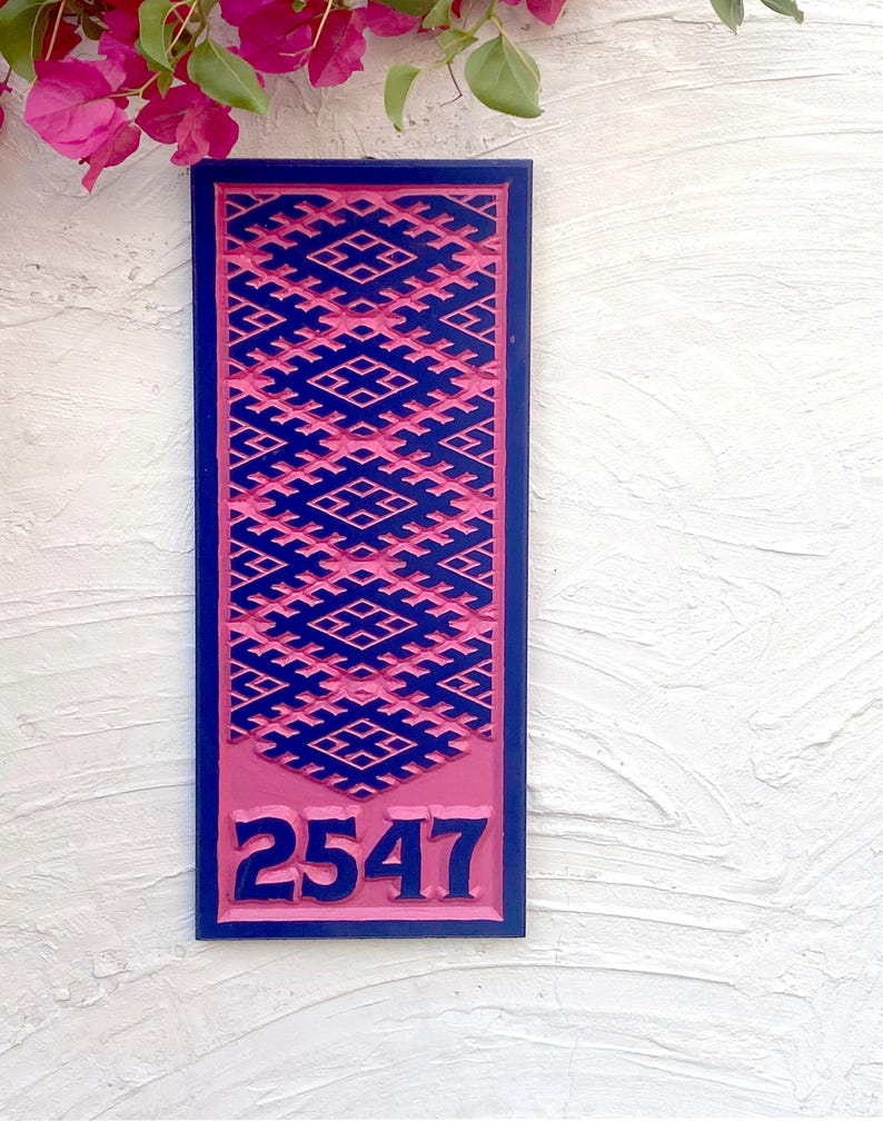 Oaxacan House Number Plaque: Mexican Home Address Sign - Etsy