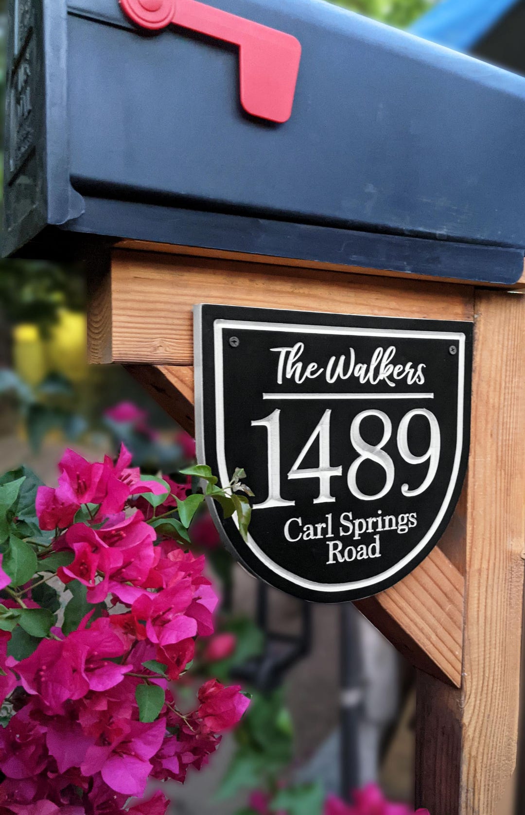 PVC Mailbox Name Sign – Classic Curbside Address Plaque – Family Home ...