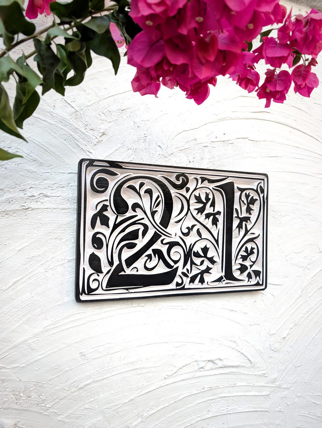 Gothic House Number Sign: Medieval Style Address Plaque, Weatherproof ...