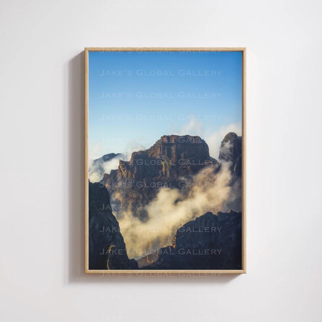 Chiaroscuro Peaks Print - Semi-glossy Finish, Stunning Art Print for ...