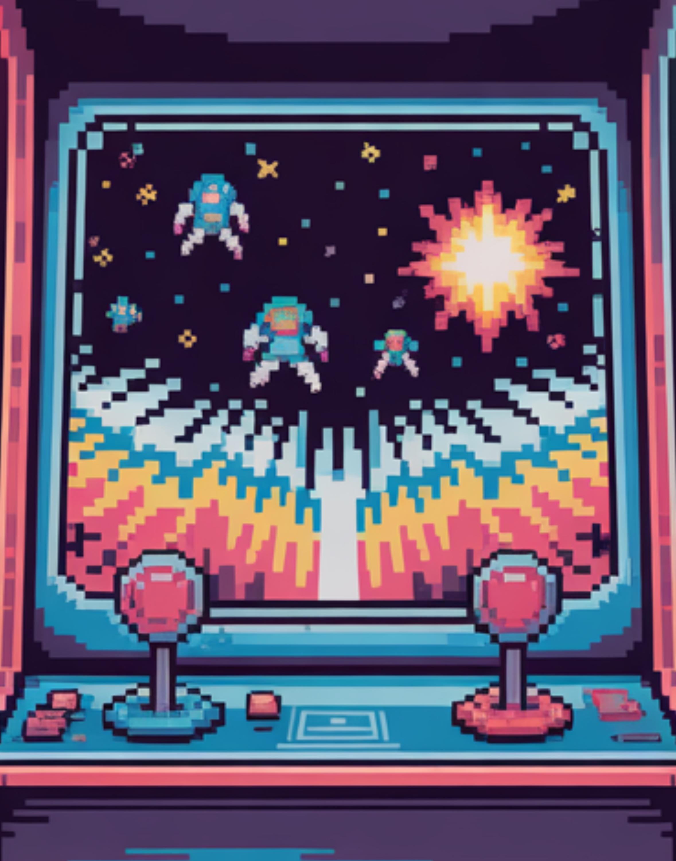 Retro Arcade Poster - Digital Pixel Art A4, 8x10, 11x14 - Etsy