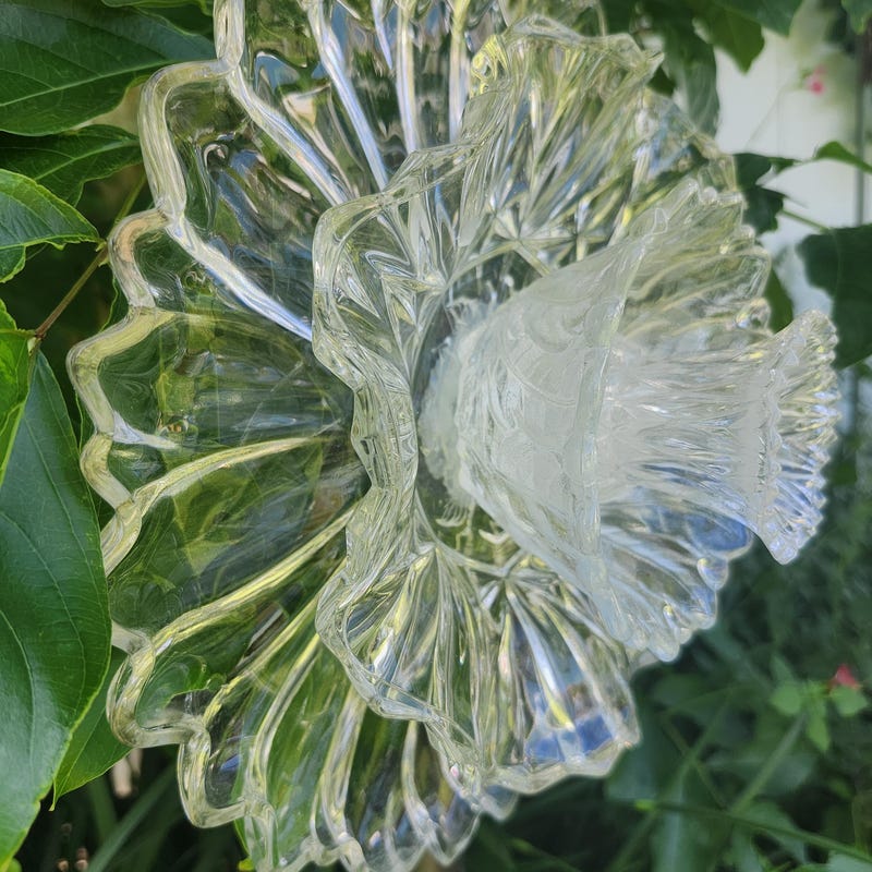 Glass Plate Flower Garden Art - Etsy